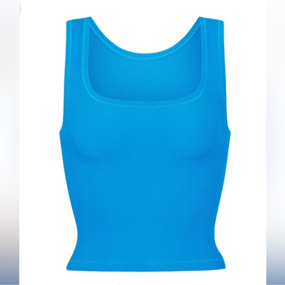 SKIMS | Tops | Nwt Skims Cotton Rib Tank In Mykonos Limited Edition ...